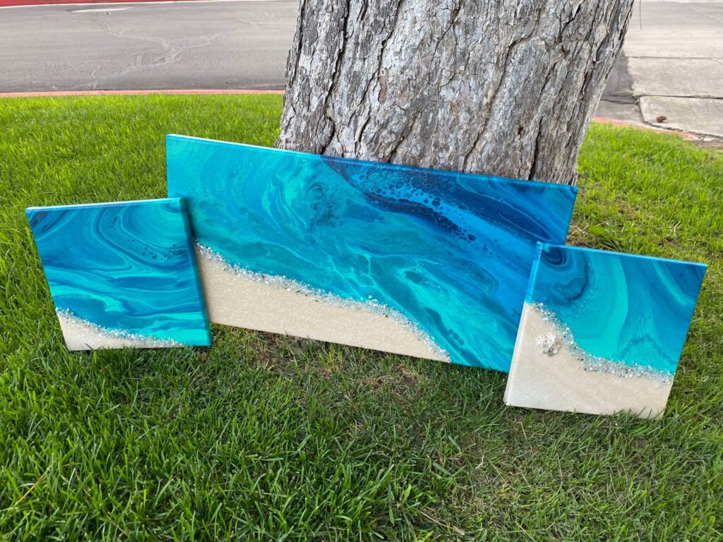 Realistic 3-D Ocean Pours Course – Elite Fluid Art Academy