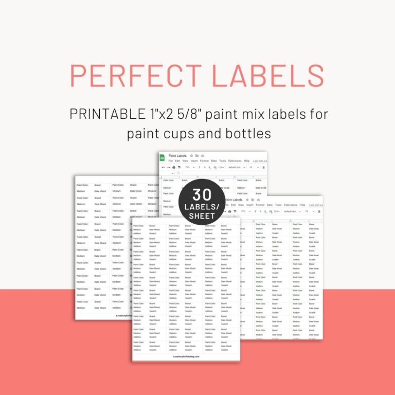 Perfect Paint Labels – Elite Fluid Art Academy